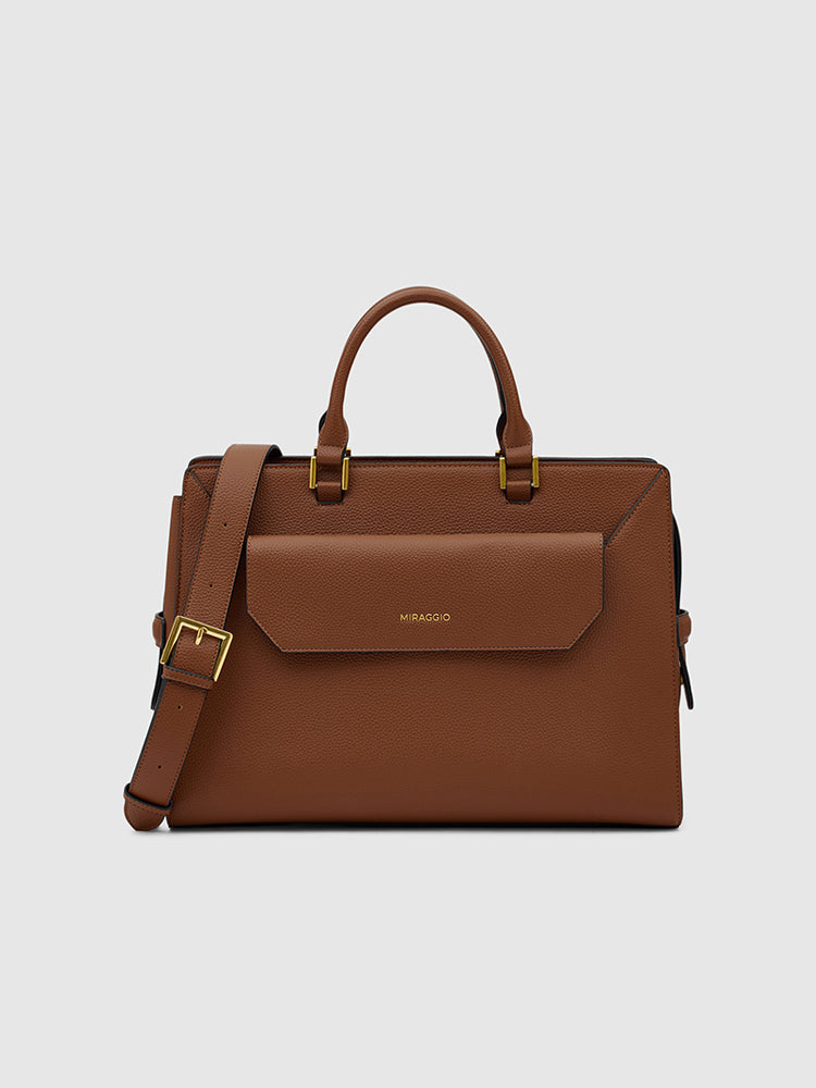 Buy Brown Bianca Laptop Bag Online- Miraggio