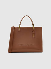 Buy Brown Ace Tote Bag Online- Miraggio