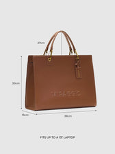 Buy Brown Ace Tote Bag Online- Miraggio