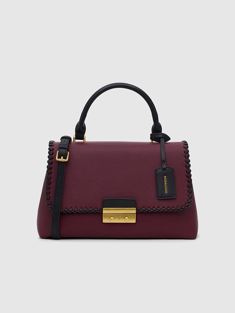 Buy Wine Edna Handbag Online- Miraggio