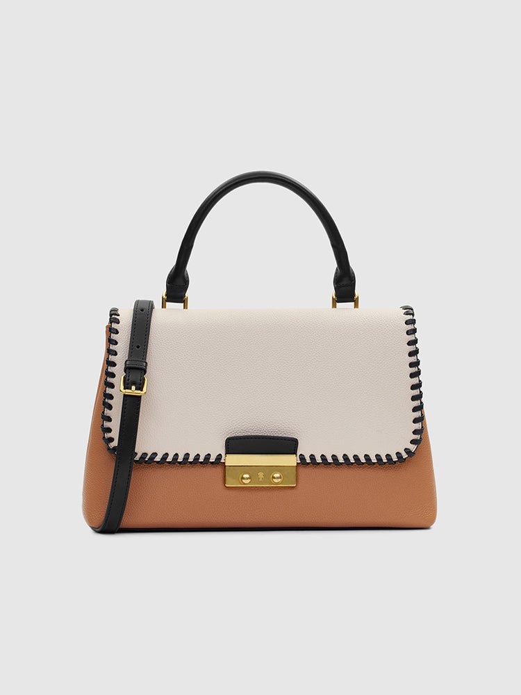 Buy Beige Edna Handbag Online- Miraggio