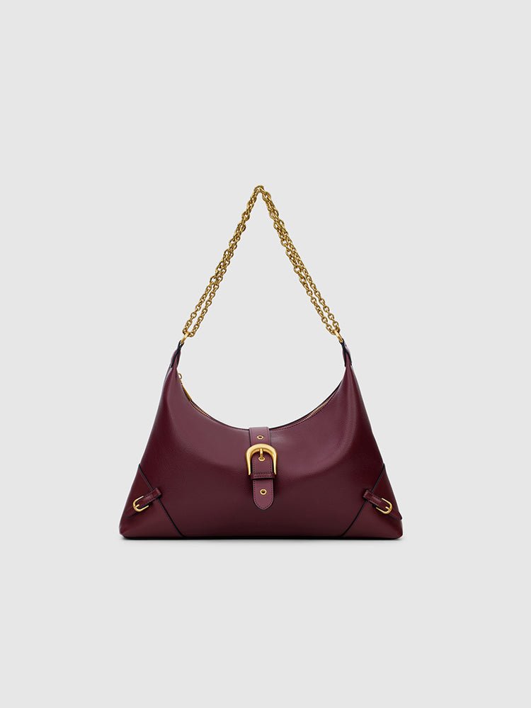 Buy Wine Heather Hobo Bag Online- Miraggio